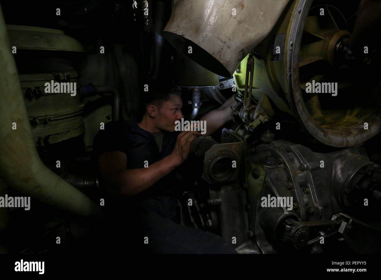 Cpl. Mark Kilgore, a mechanic with Amphibious Assault Platoon ...