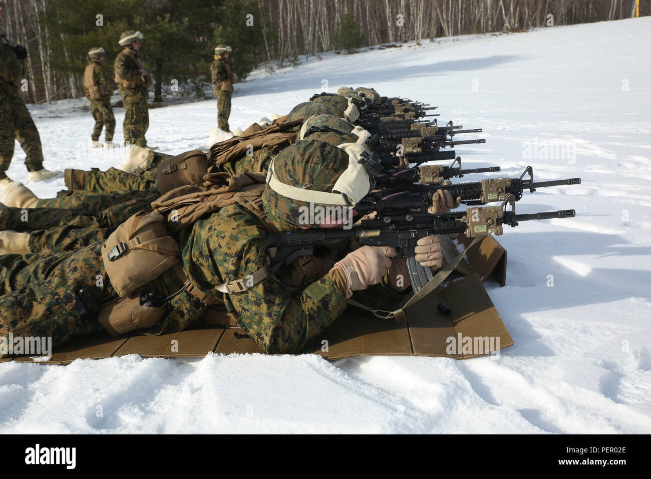 Riflemen with Company A, 1st Battalion, 25th Marines, 4th Marine ...