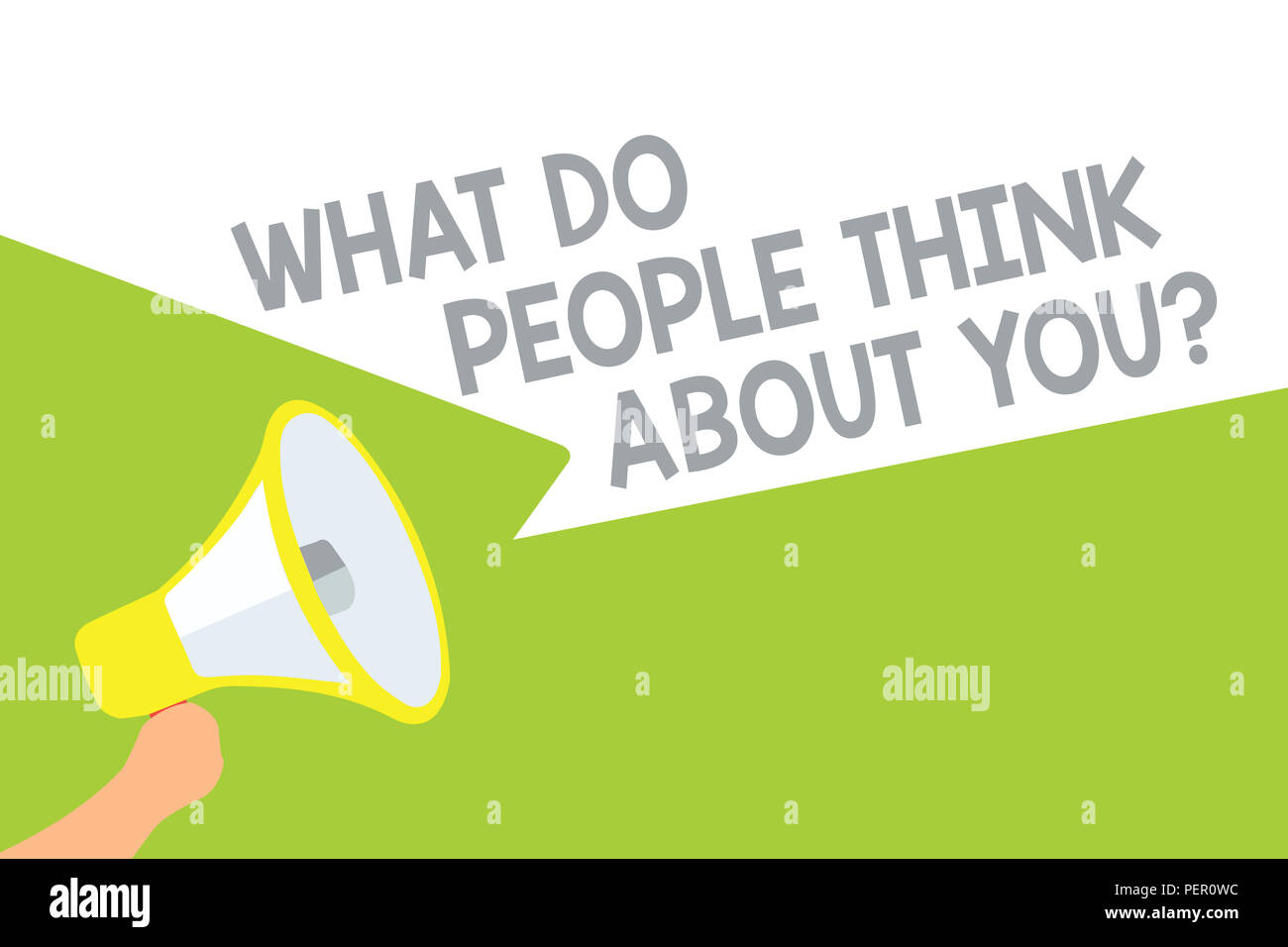 Text sign showing What Do People Think About You question. Conceptual ...