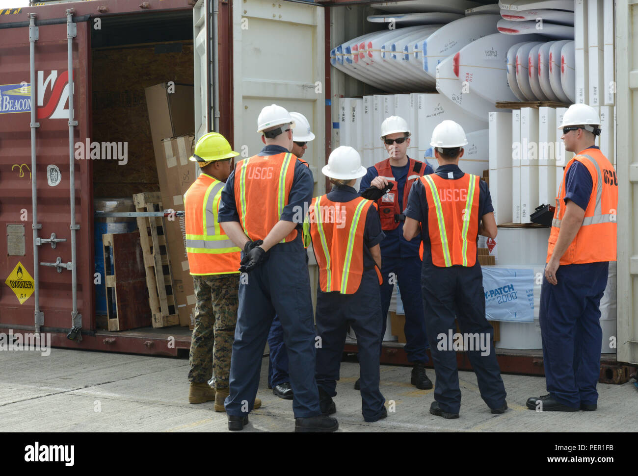 Container inspection training and assistance team hi-res stock ...