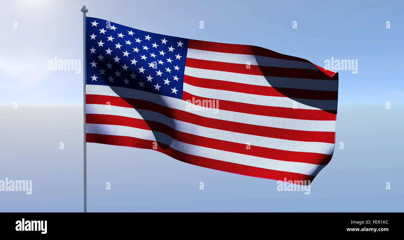USA American Flag. 3D render Stock Photo - Alamy