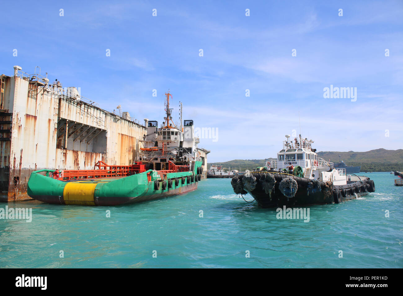 APRA HARBOR, Guam (Jan. 27, 2016) – The floating dry-dock “Richland ...