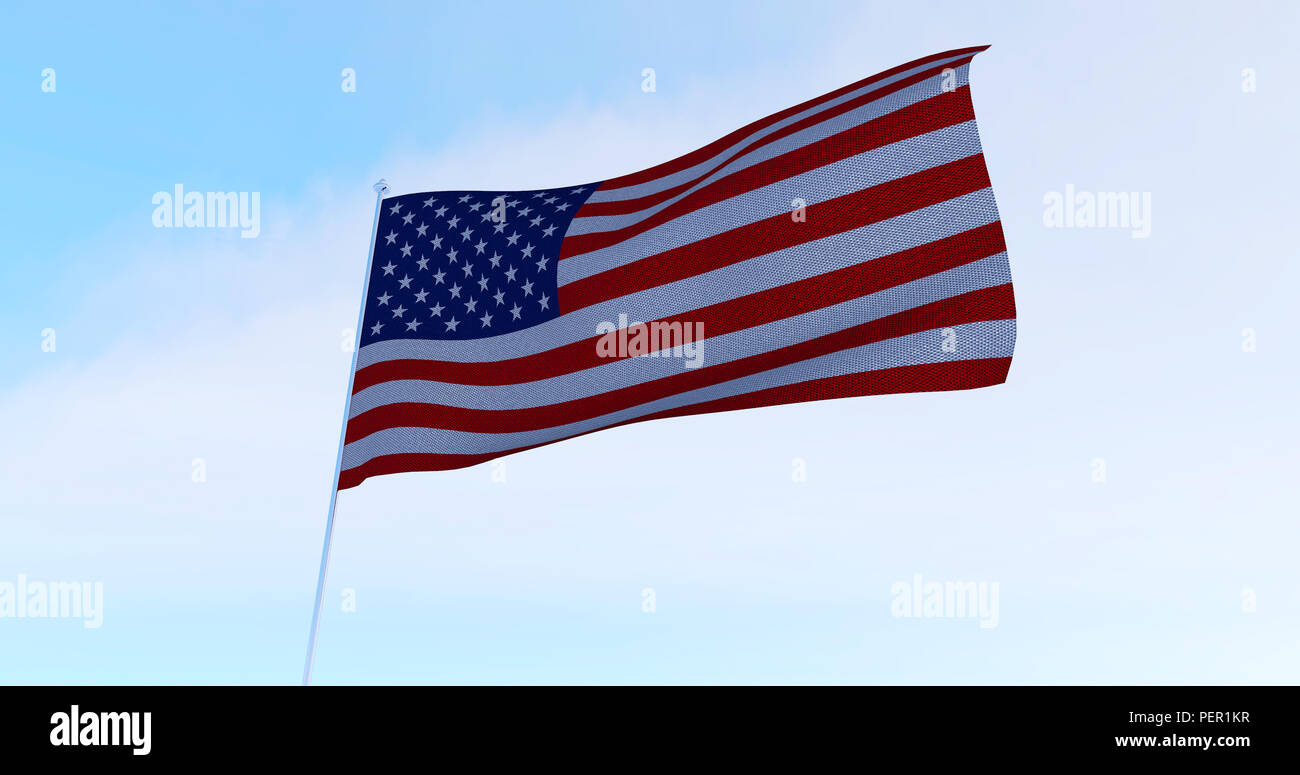 USA American Flag. 3D render Stock Photo - Alamy