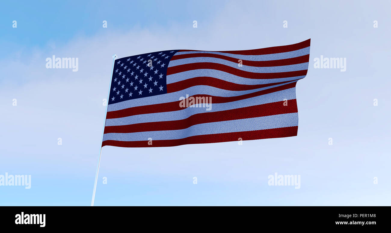USA American Flag. 3D render Stock Photo - Alamy