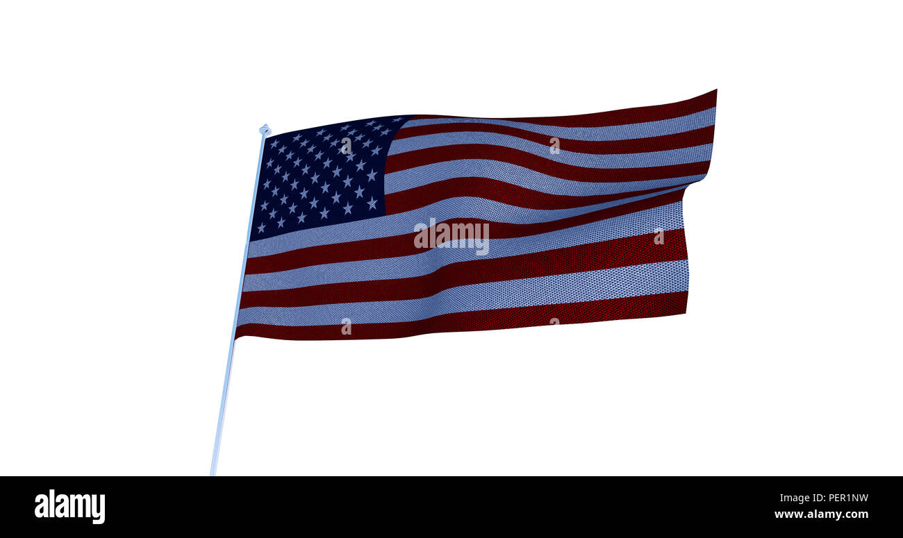 USA American Flag. 3D render Stock Photo - Alamy