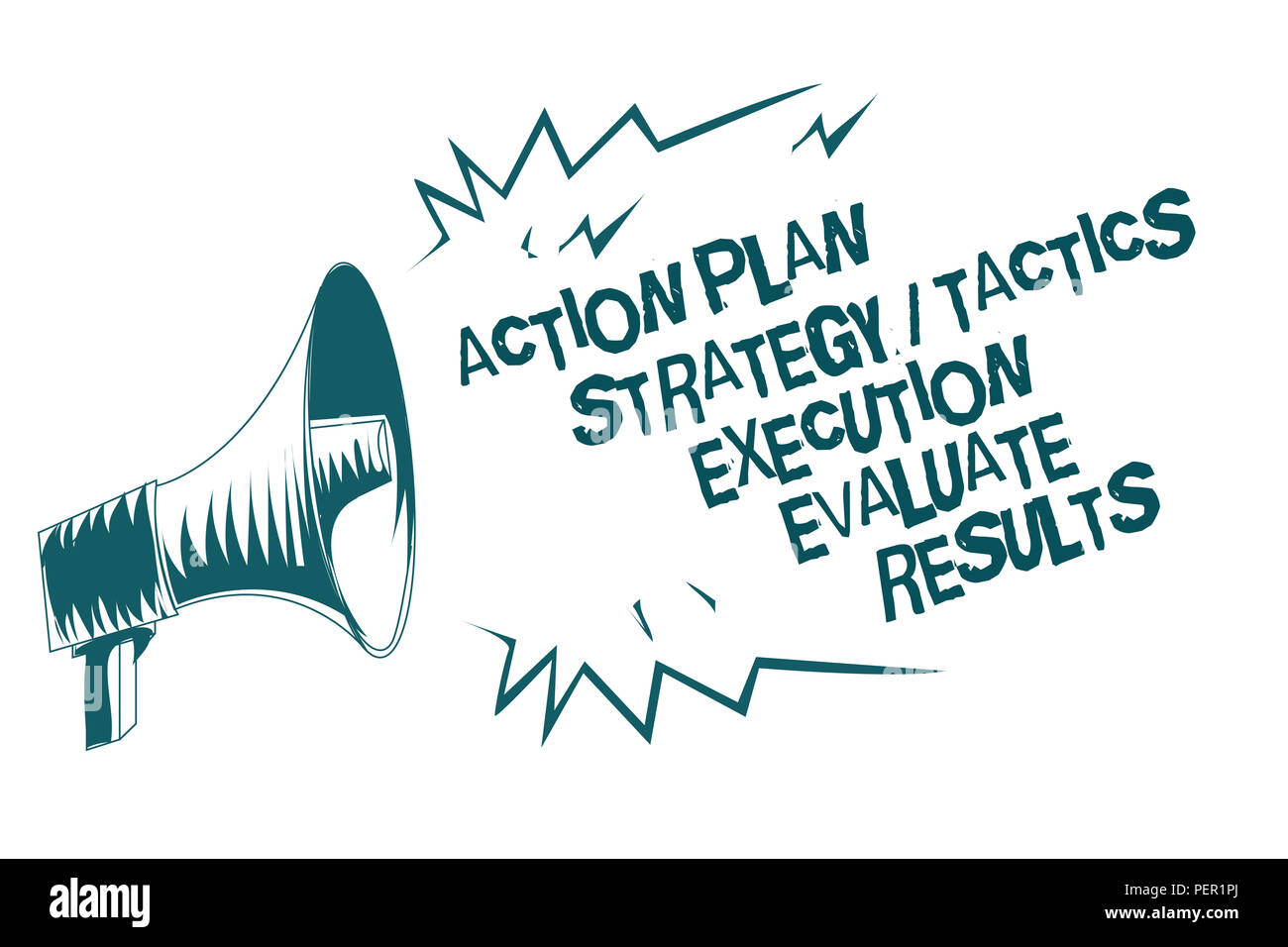 Text sign showing Action Plan Strategy Tactics Execution Evaluate ...