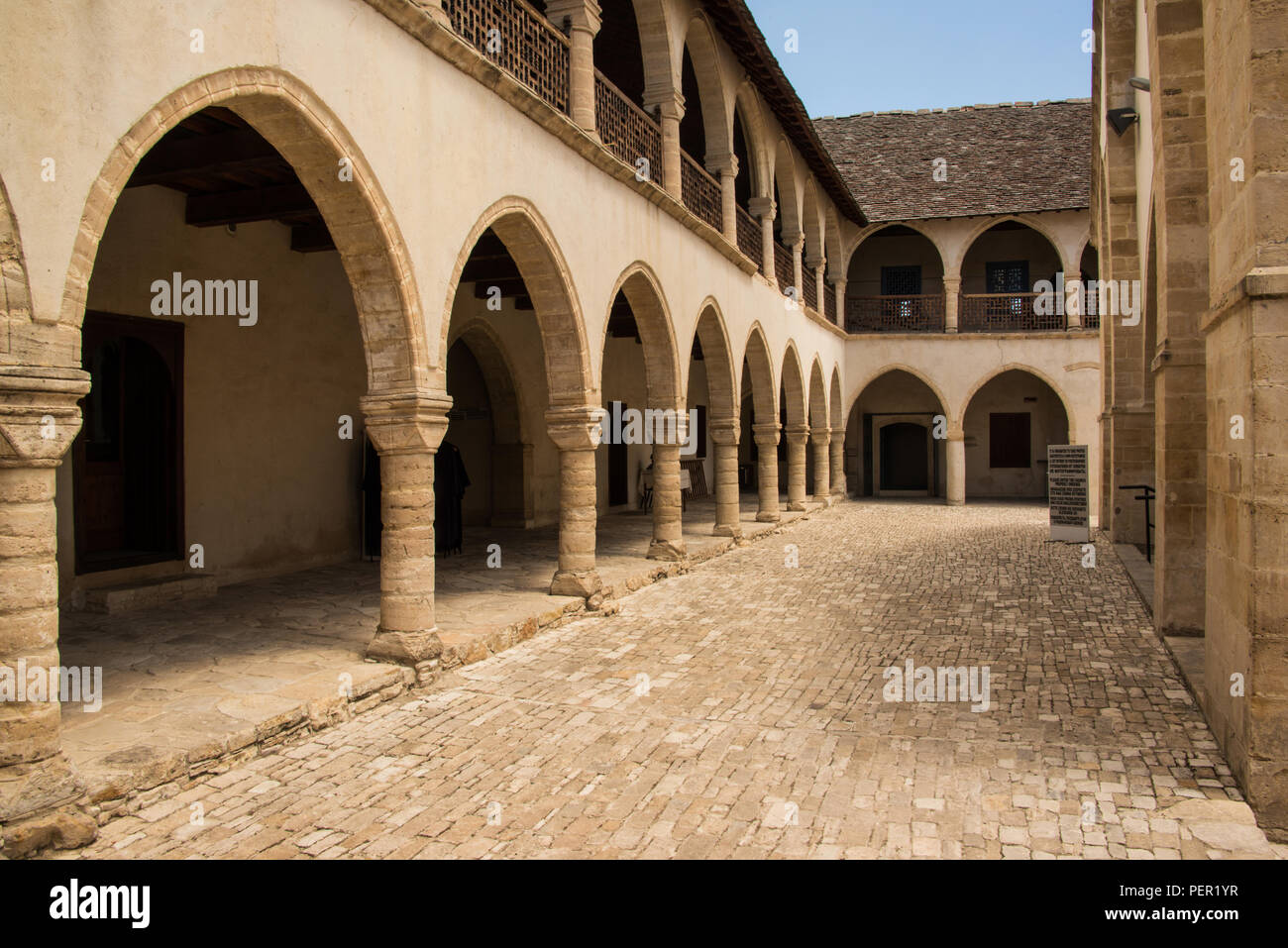 Monastery of The Holy and Life-giving Cross, Omodos, Cyprus Stock Photo ...