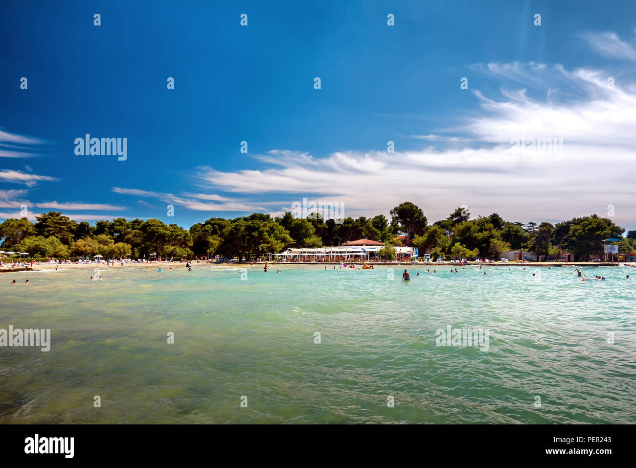 Luxury sand beach in Borik, Zadar Croatia Stock Photo - Alamy