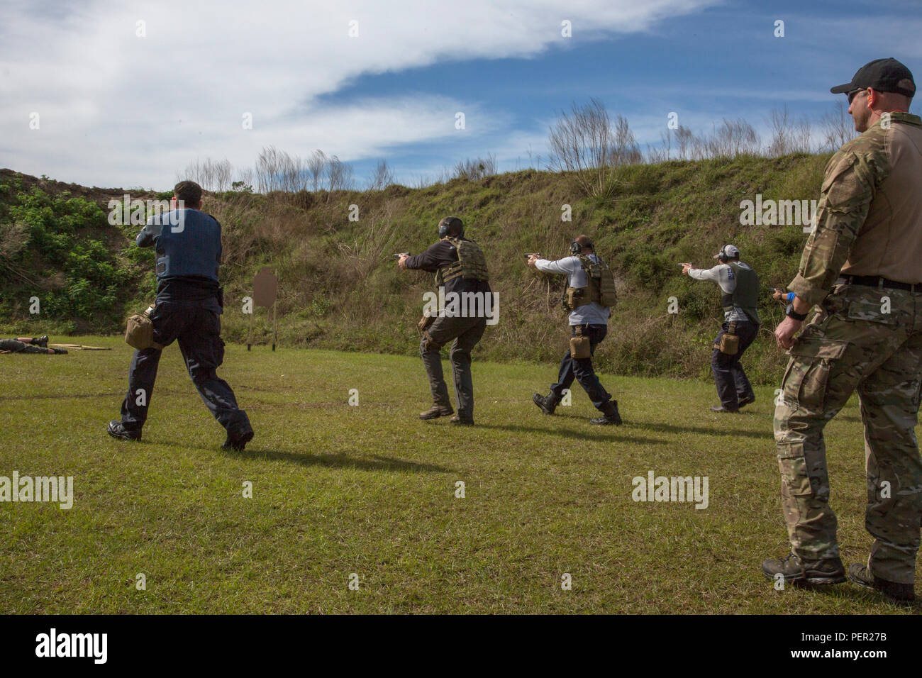First responders from Florida participate in a live-fire training ...