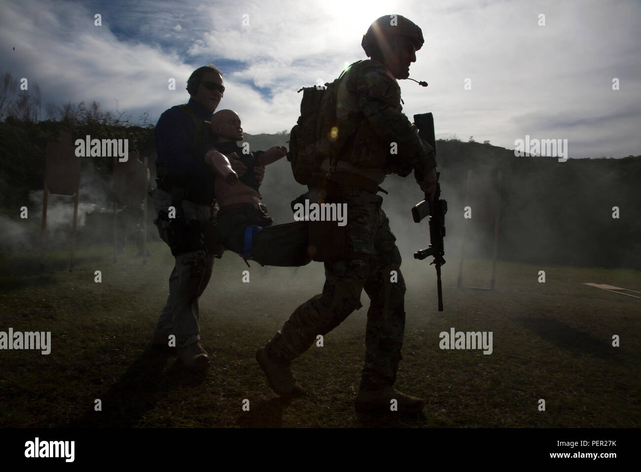 During a Tactical Combat Casualty Care (TCCC) training exercise at OK ...