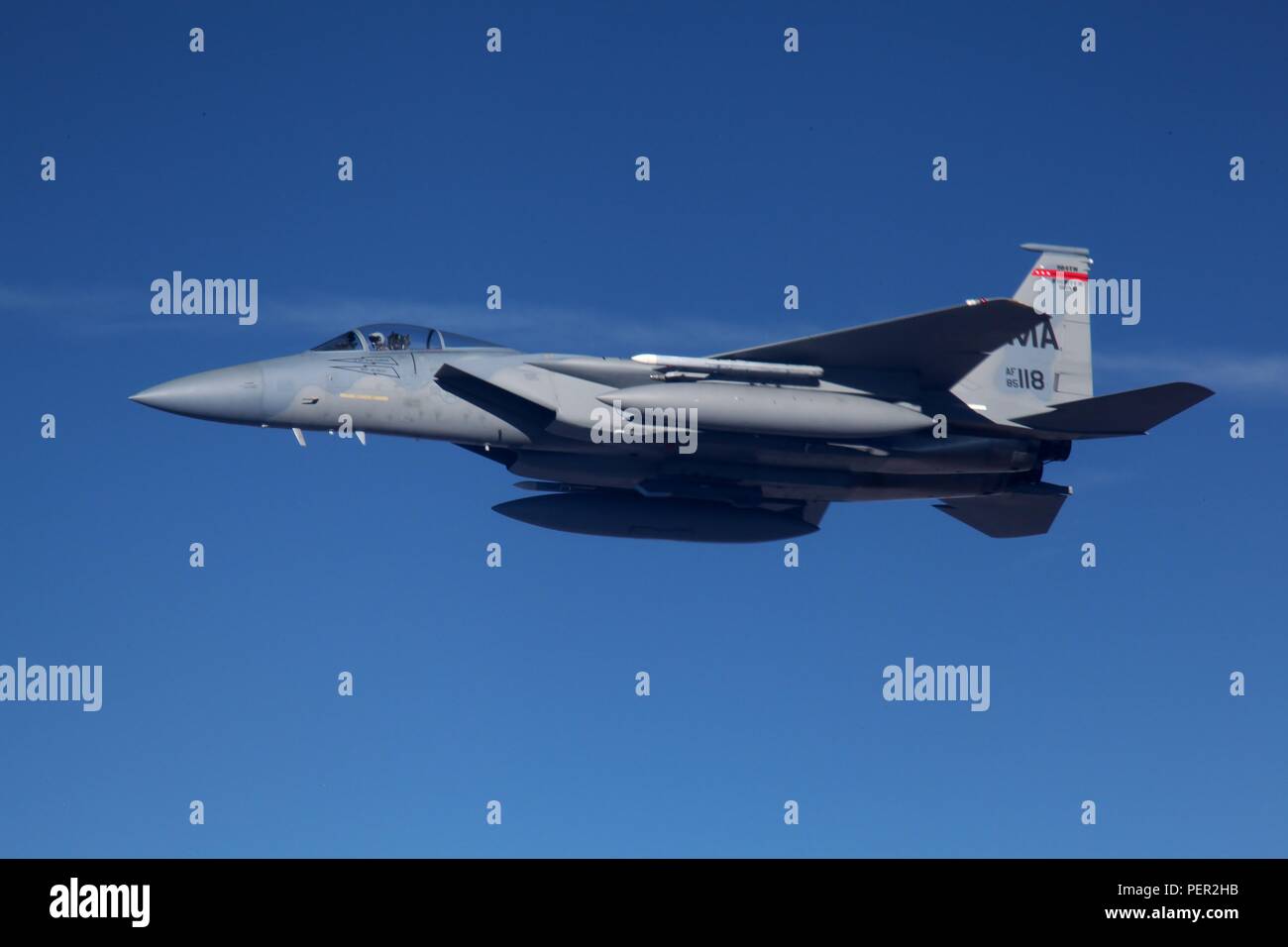 An F-15C Eagle assigned to the 131st Fighter Squadron, Barnes Air ...