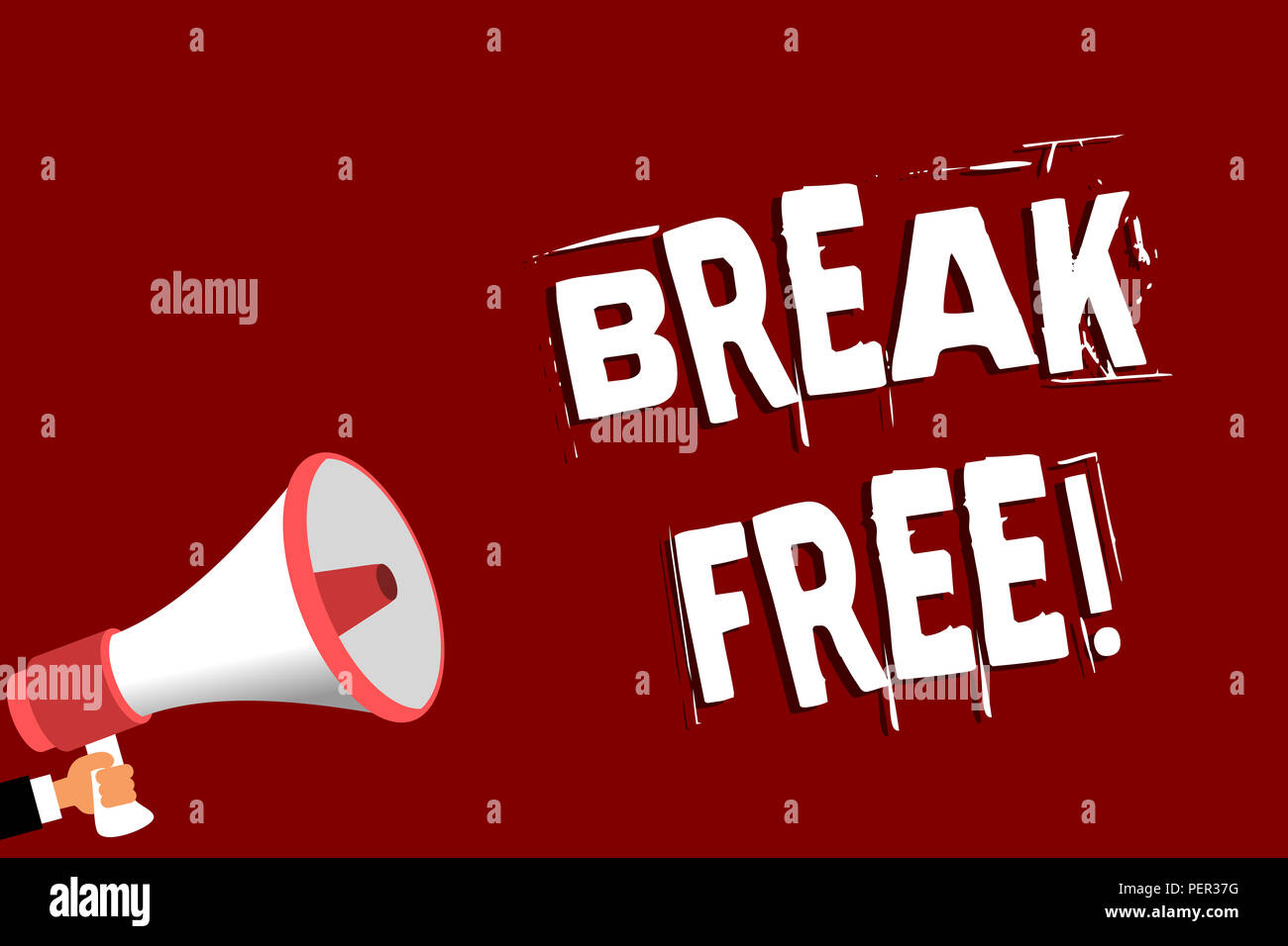 Handwriting text Break Free. Concept meaning another way of saying ...