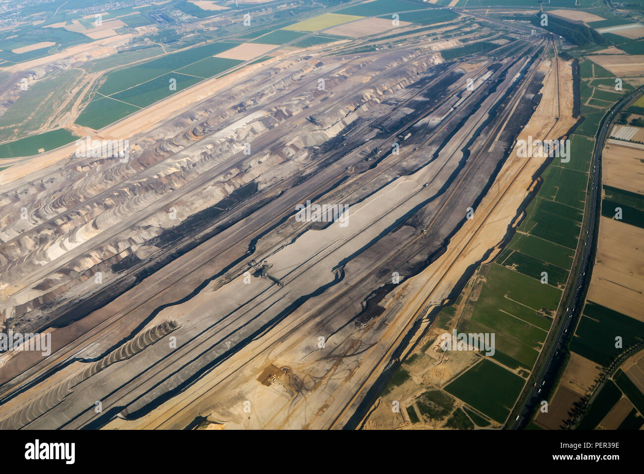 Aerial view coal mine in hi-res stock photography and images - Alamy