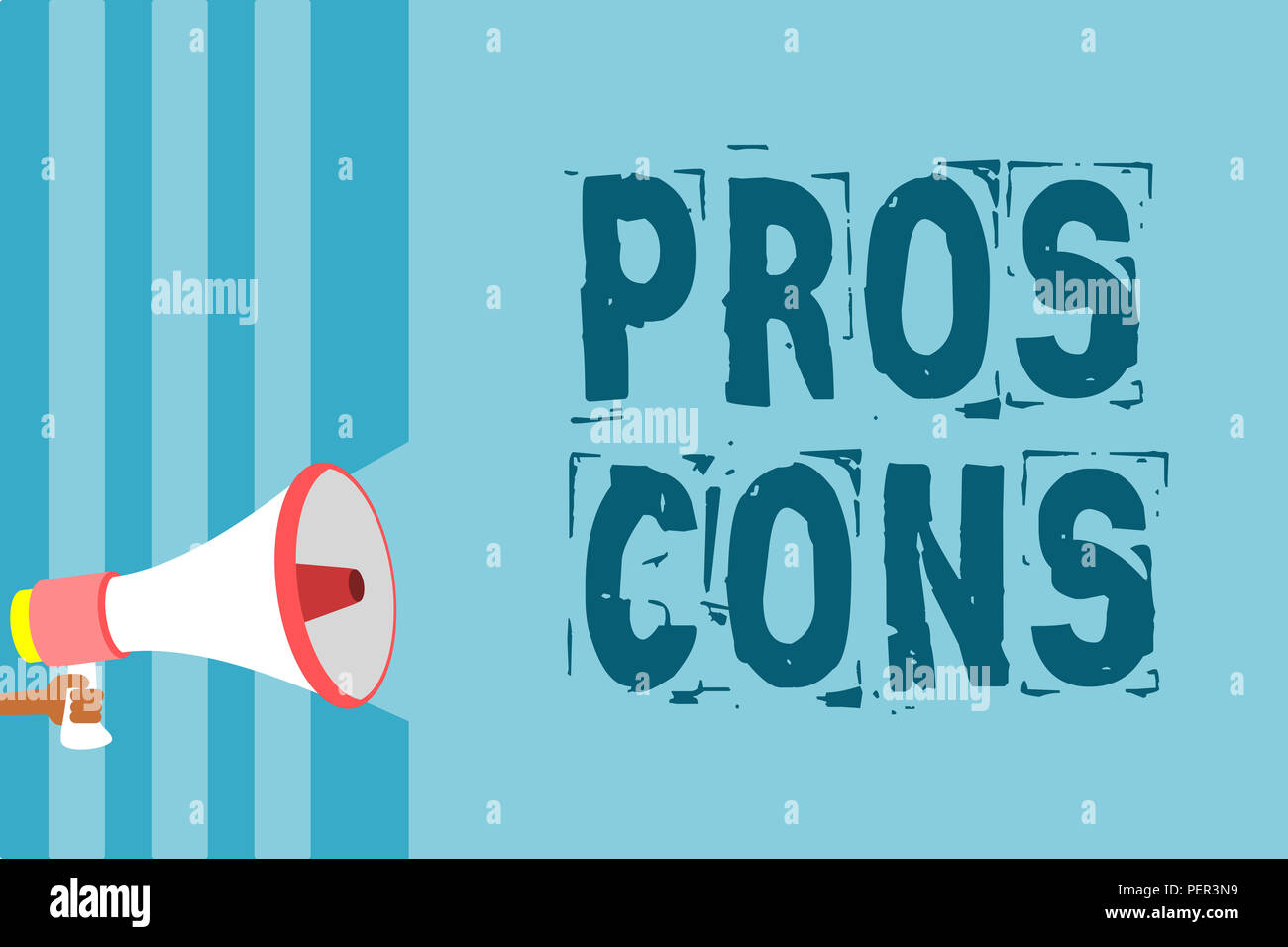 Text sign showing Pros Cons. Conceptual photo The favorable and ...