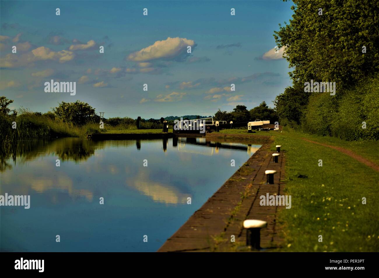 British canals network photography in the countryside around Birmingham ...