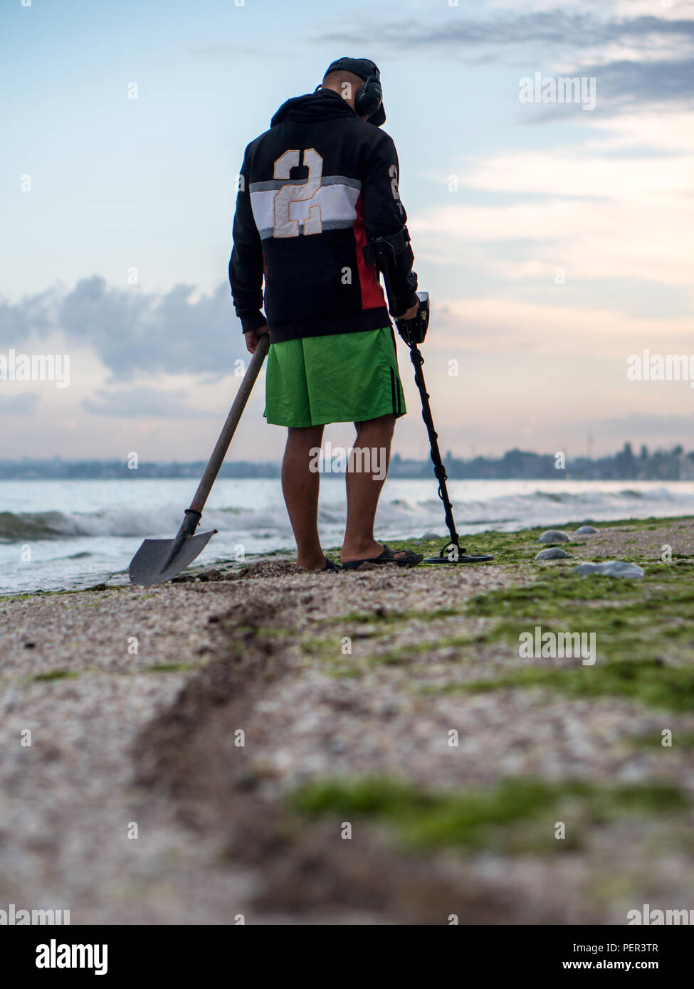 Man using shovel searching equipment hi-res stock photography and ...