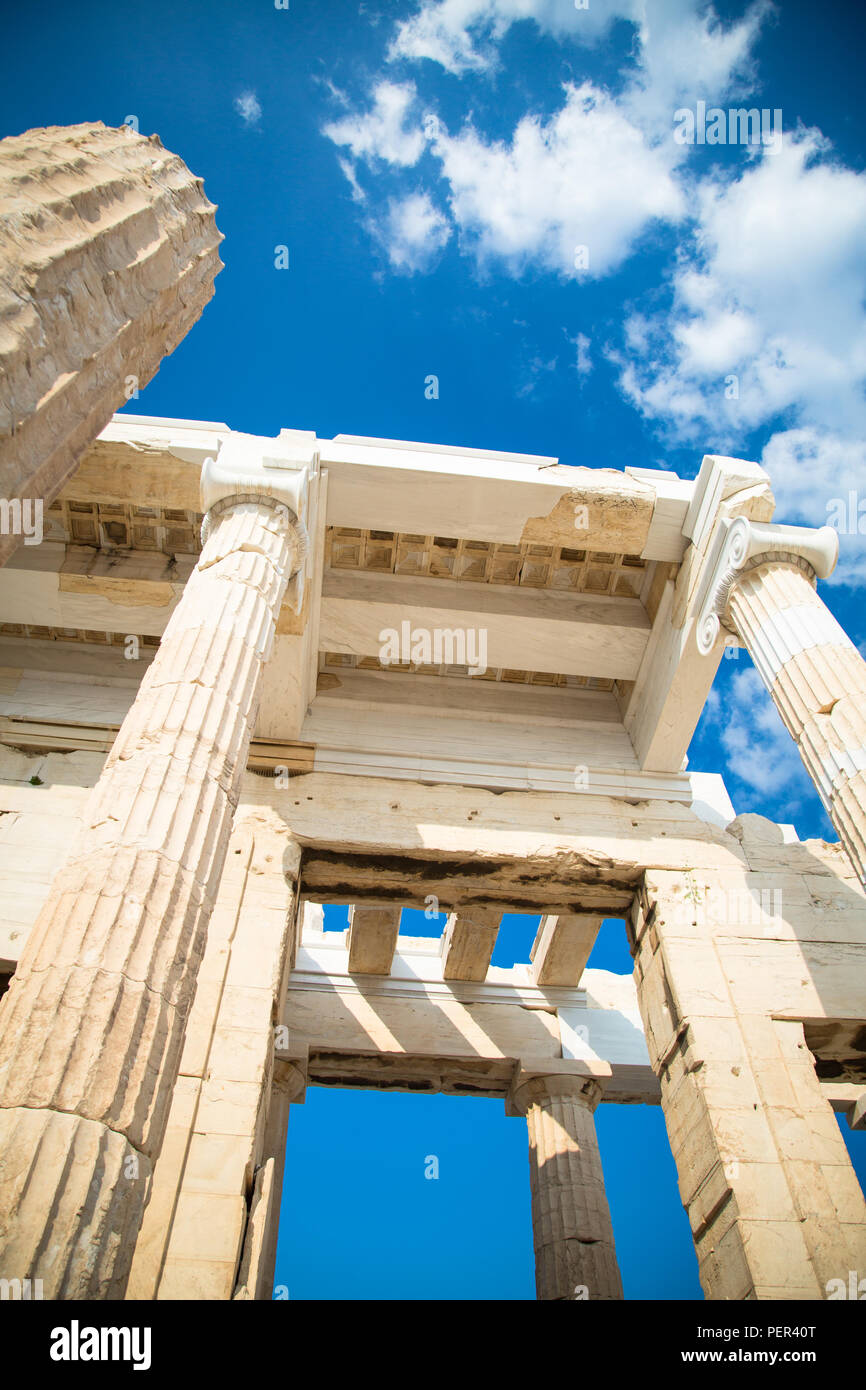 Propylaea of the Acropolis Athens, Greece. Ancient Architecture against ...