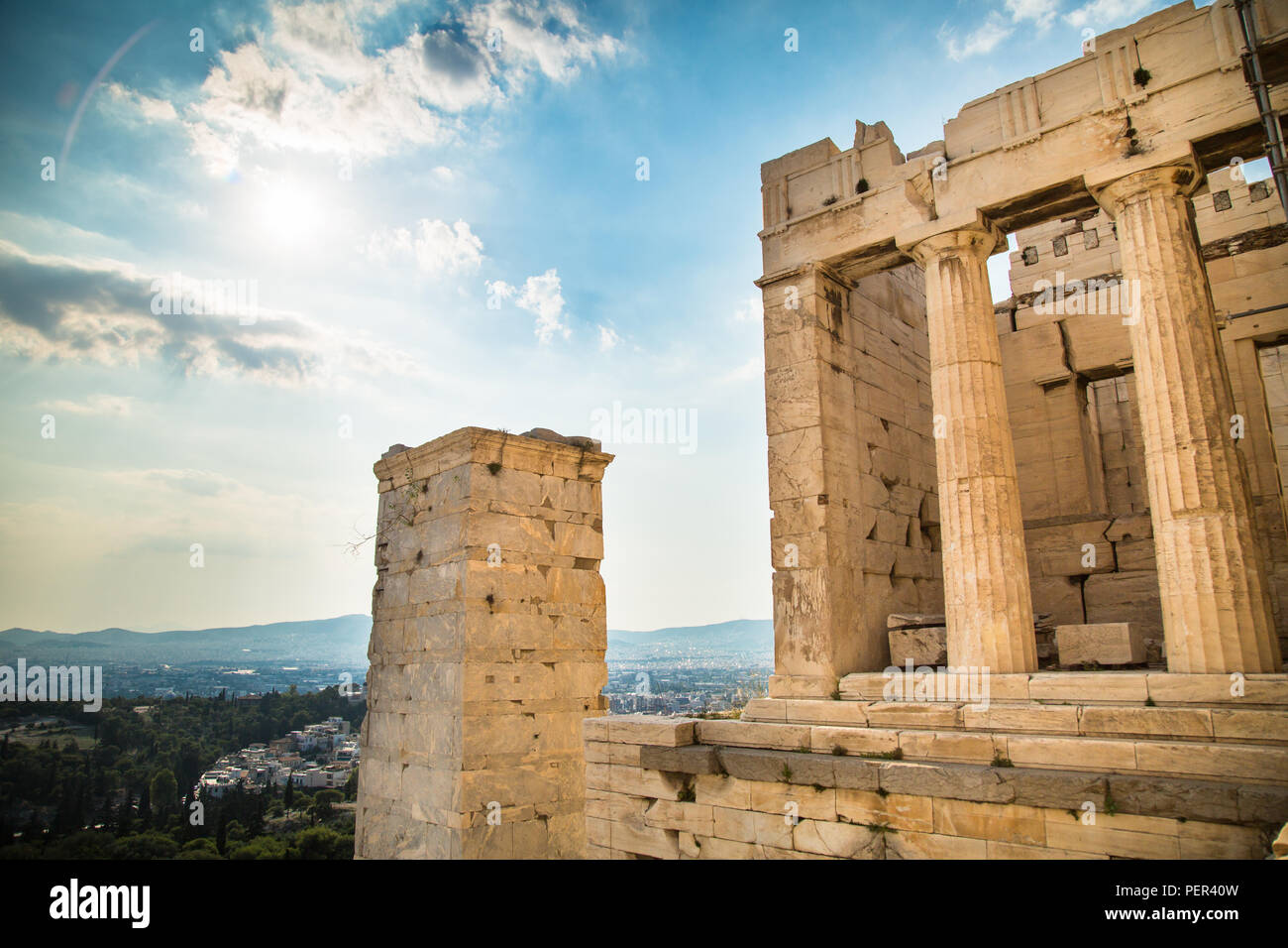Propylaea of the Acropolis Athens, Greece. Ancient Architecture against ...