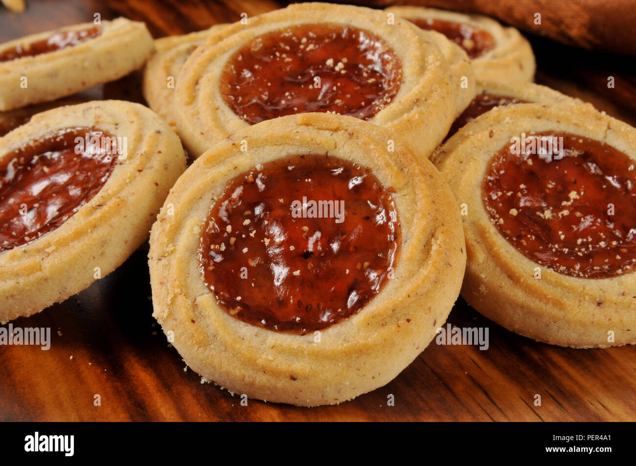 Gourmet shortbread cookies filled with jam Stock Photo - Alamy