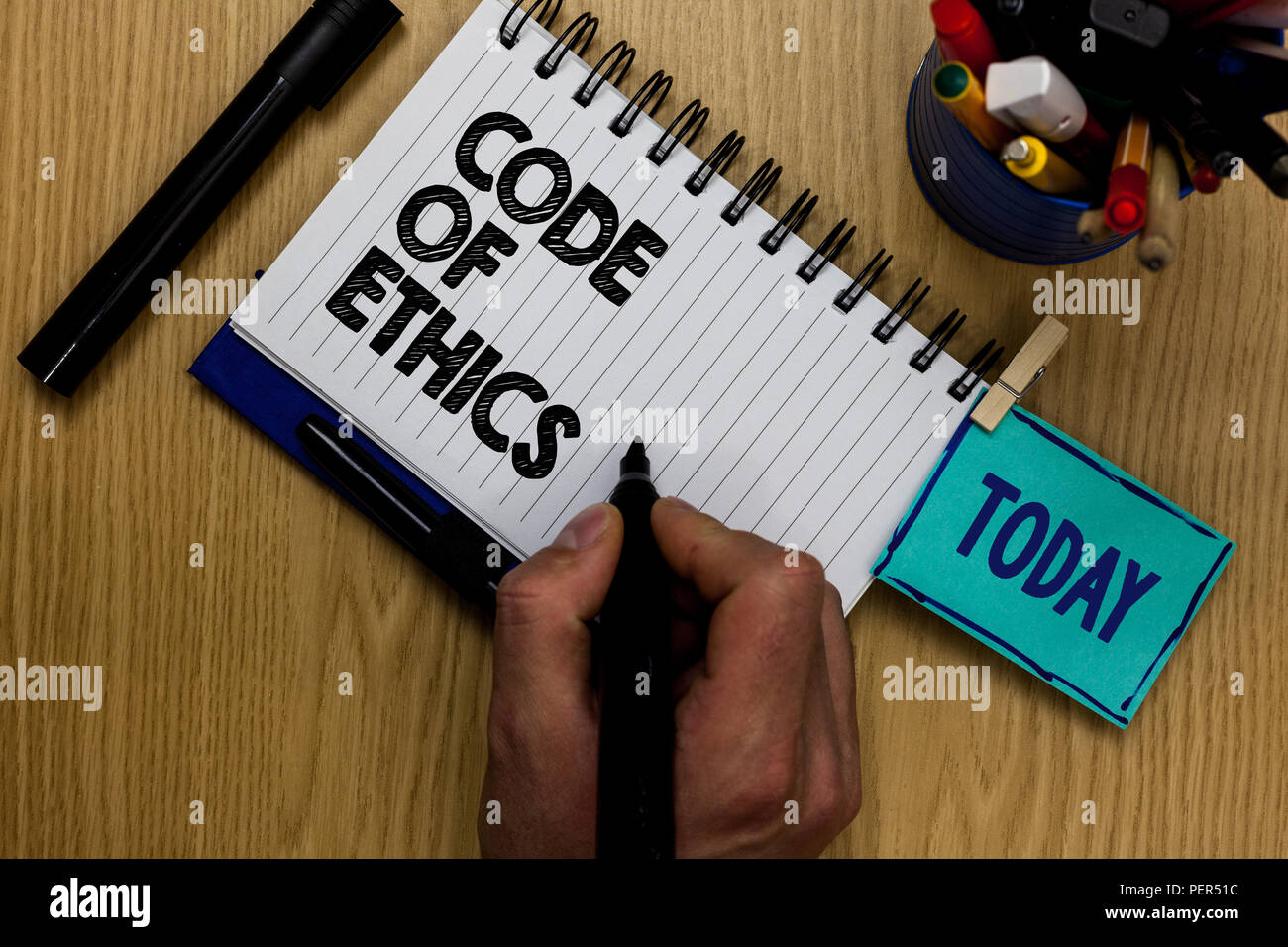 Writing note showing Code Of Ethics. Business photo showcasing Moral ...