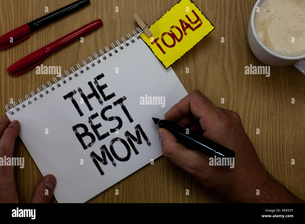 Handwriting text writing The Best Mom. Concept meaning Appreciation for ...