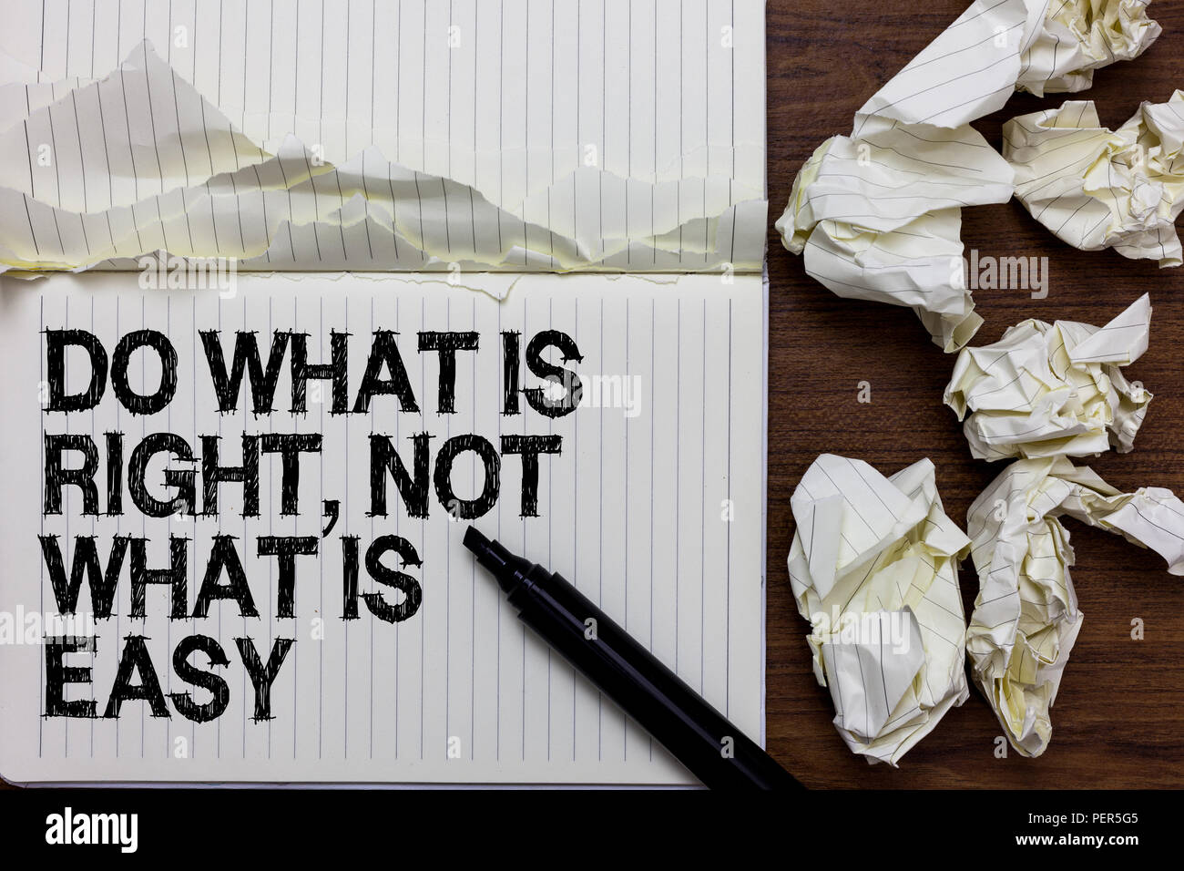 Handwriting text writing Do What Is Right, Not What Is Easy. Concept ...