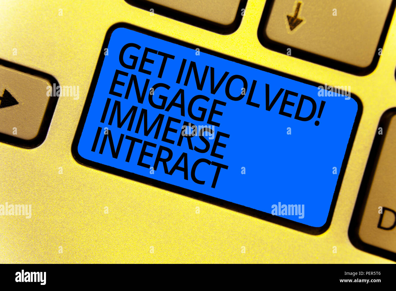 Handwriting text writing Get Involved Engage Immerse Interact. Concept ...