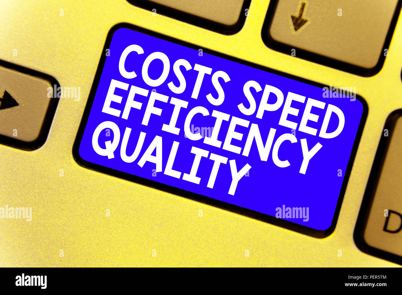 Word writing text Costs Speed Efficiency Quality. Business concept for ...