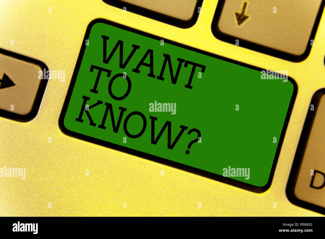 Conceptual hand writing showing Want To Know question. Business photo ...