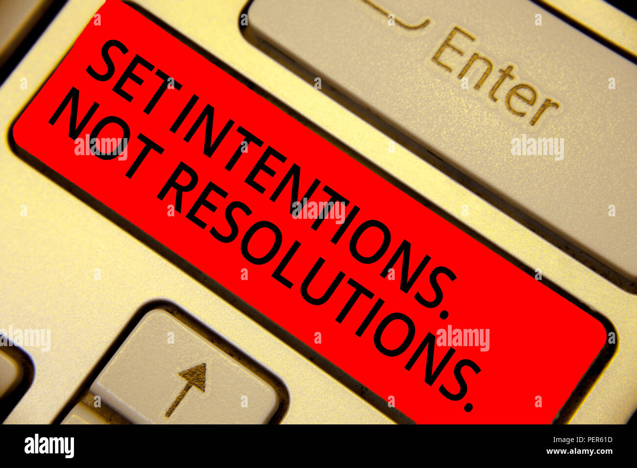 Word writing text Set Intentions. Not Resolutions.. Business concept ...