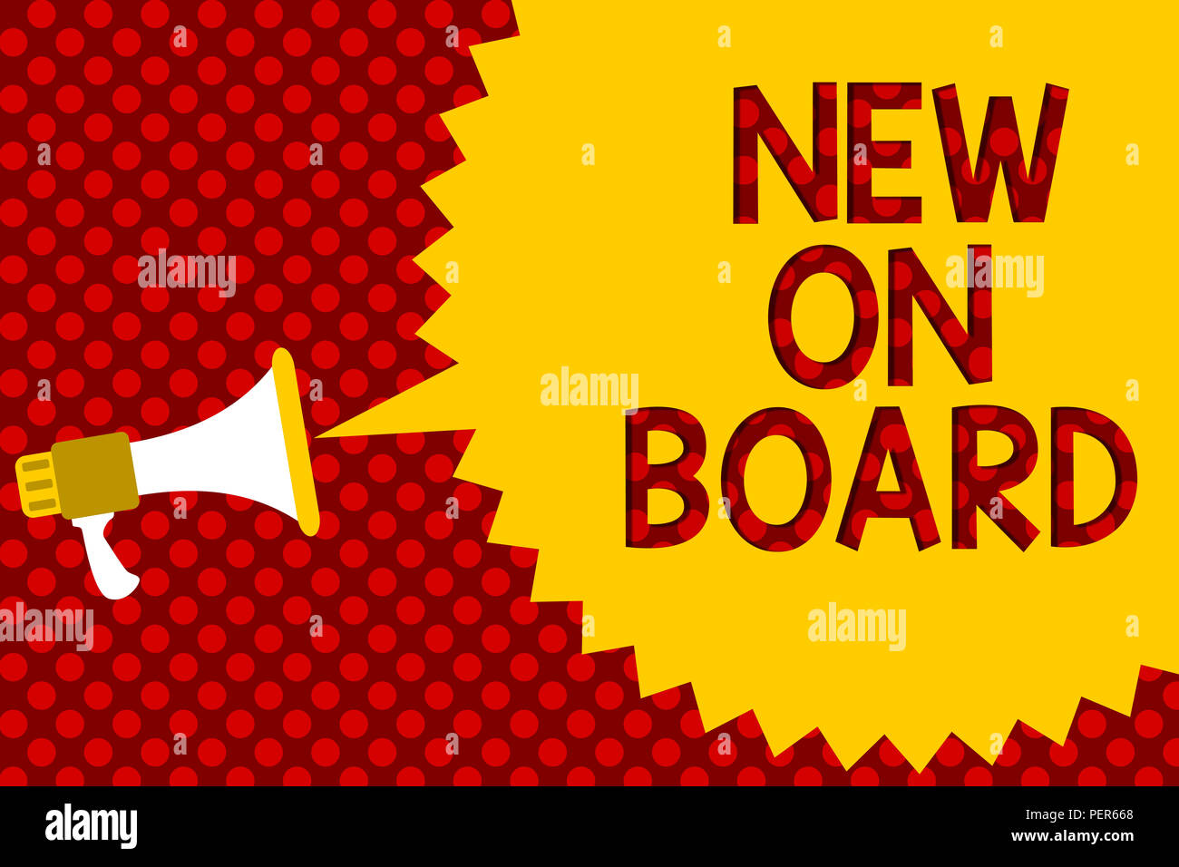 Text sign showing New On Board. Conceptual photo Welcome to the team ... Text sign showing New On Board. Conceptual photo Welcome to the team ...