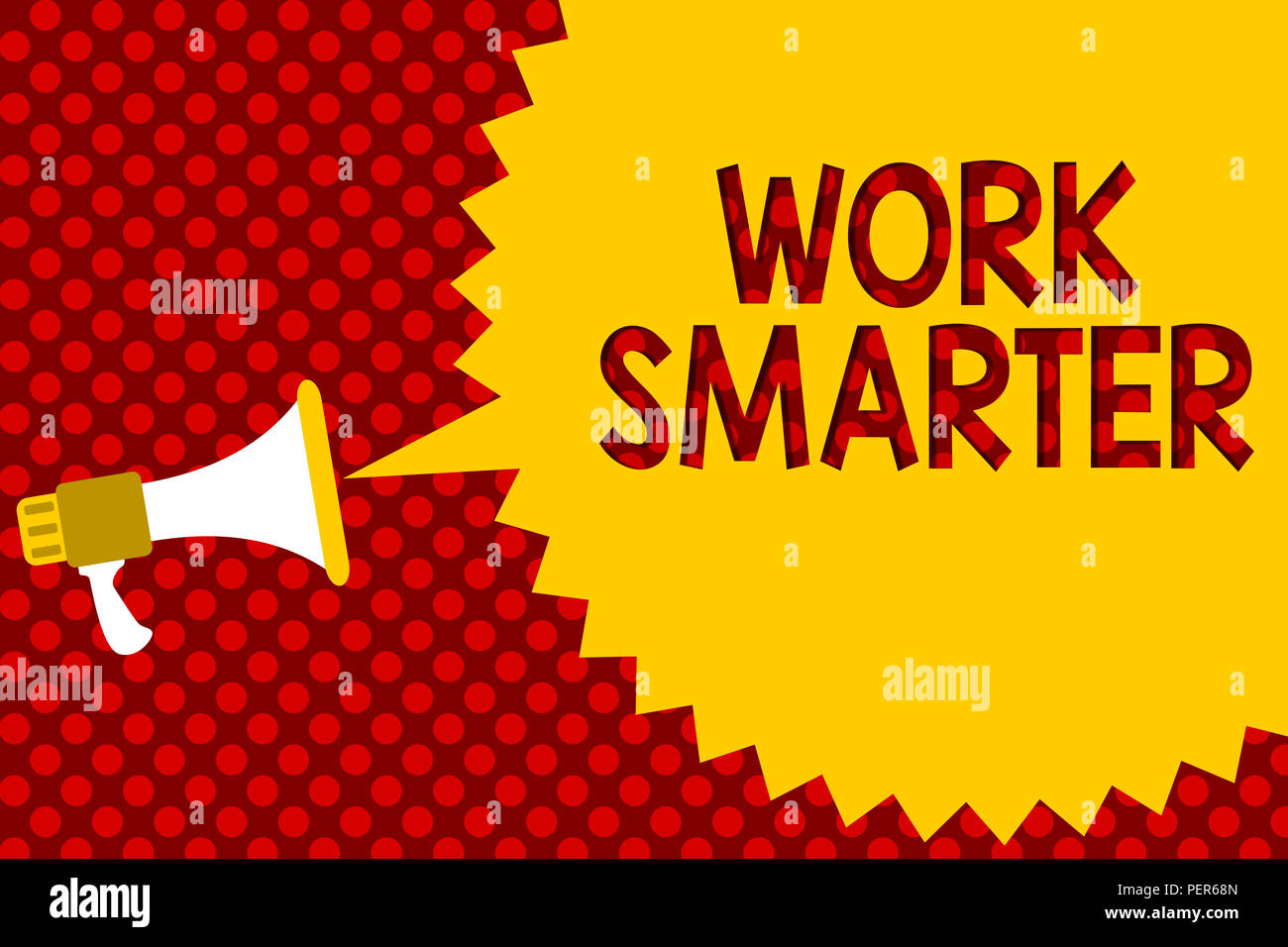 Text sign showing Work Smarter. Conceptual photo Efficiency Be clever ...