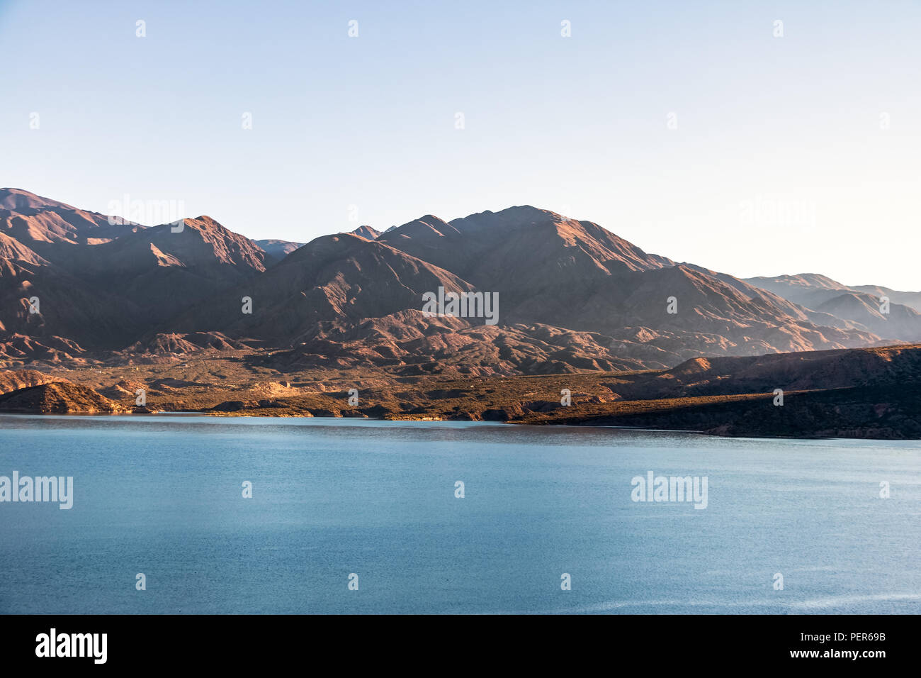 Embalse Potrerillos Dam near Cordillera de Los Andes - Mendoza Province ...