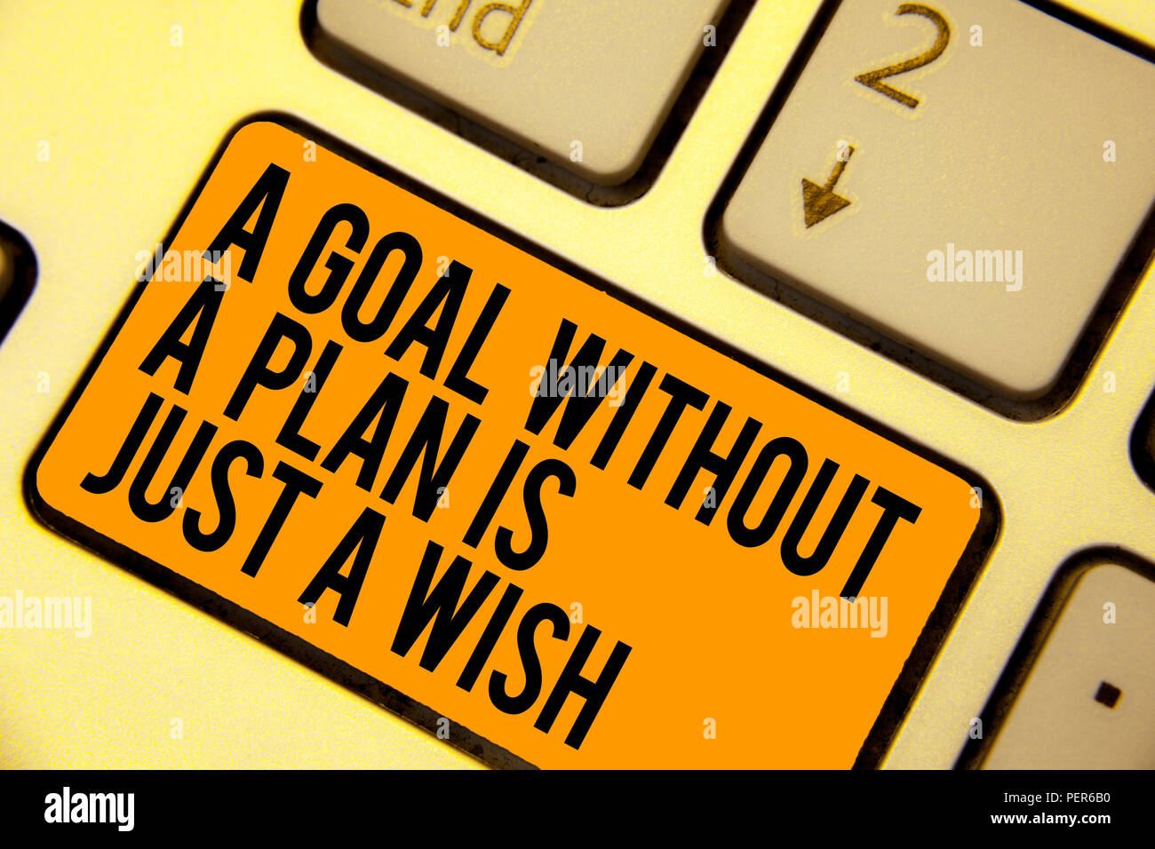 Handwriting text writing A Goal Without A Plan Is Just A Wish. Concept ...