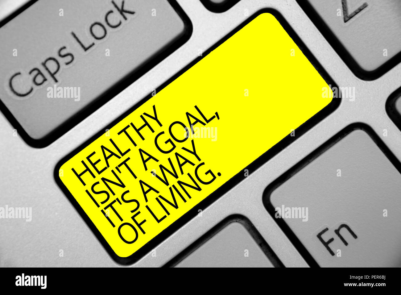 Text sign showing Healthy Isn t not A Goal, It s is A Way Of Living ...