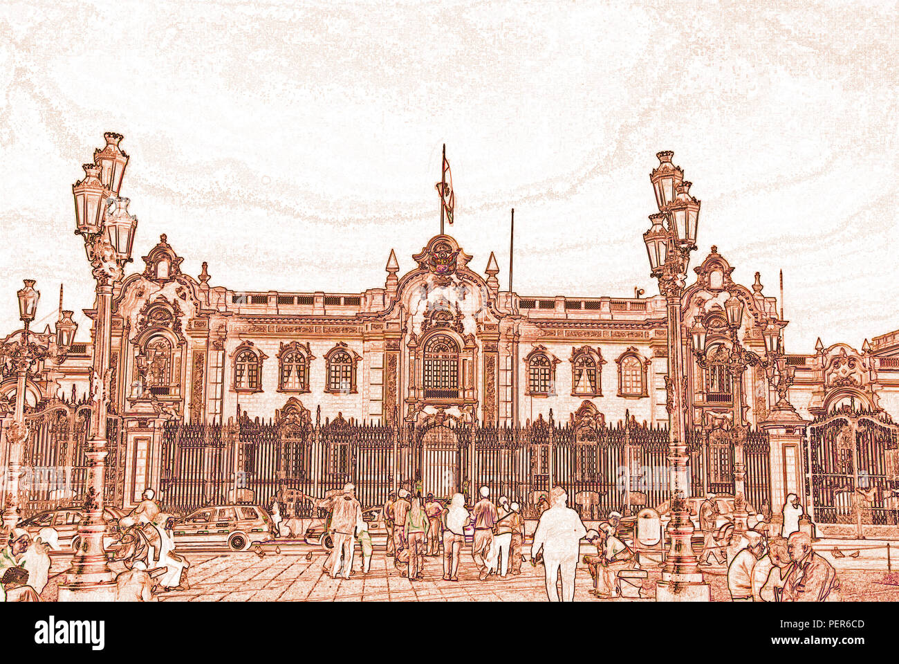 Palacio de Gobierno ( Government Palace ), Lima, Peru Stock Photo - Alamy