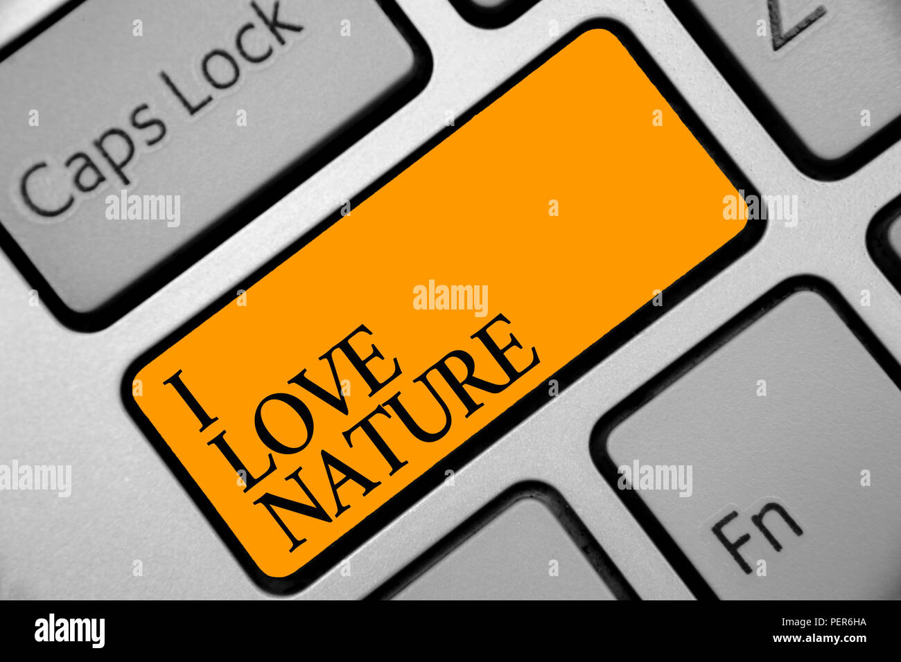 Conceptual hand writing showing I Love Nature. Business photo ...