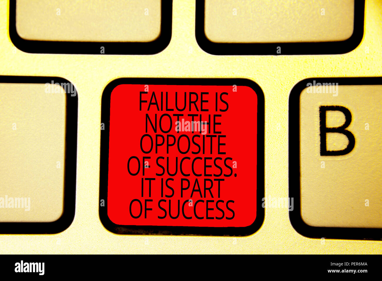 Text sign showing Failure Is Not The Opposite Of Success. It Is Part Of ...