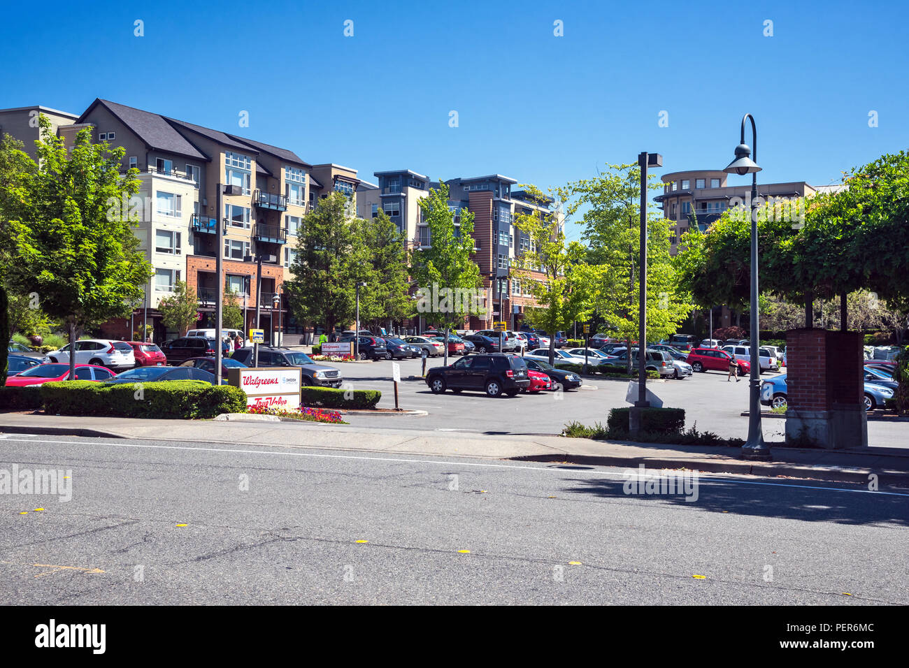 Street of Mercer Island city , Washington, United States Stock Photo ...