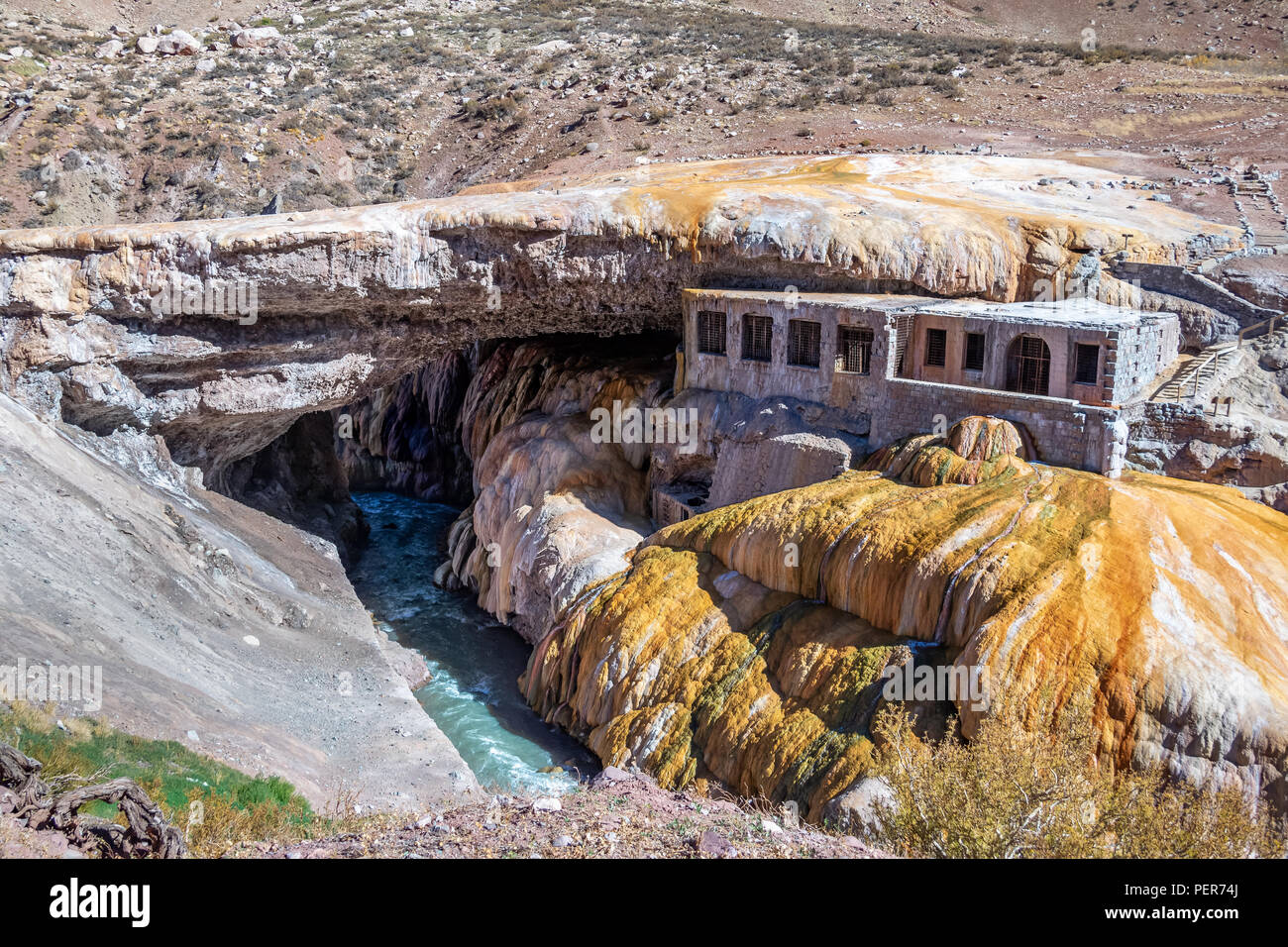 Puente del Inca or Inca Bridge near Cordillera de Los Andes - Mendoza ...