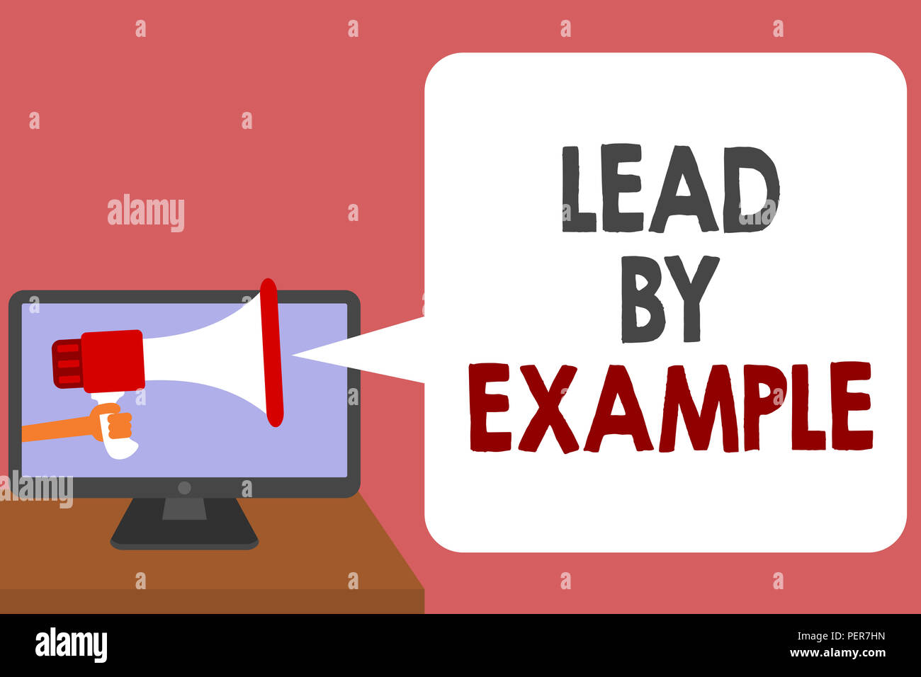 Writing note showing Lead By Example. Business photo showcasing Be a ...