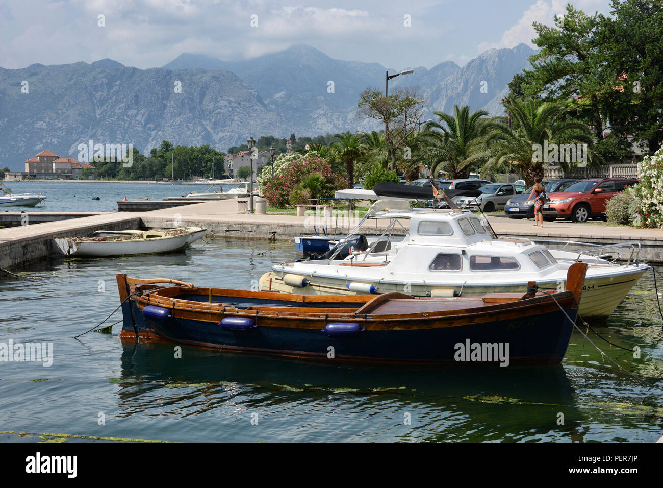 Dobrota, Kotor, Montenegro. Along the promenade Stock Photo - Alamy