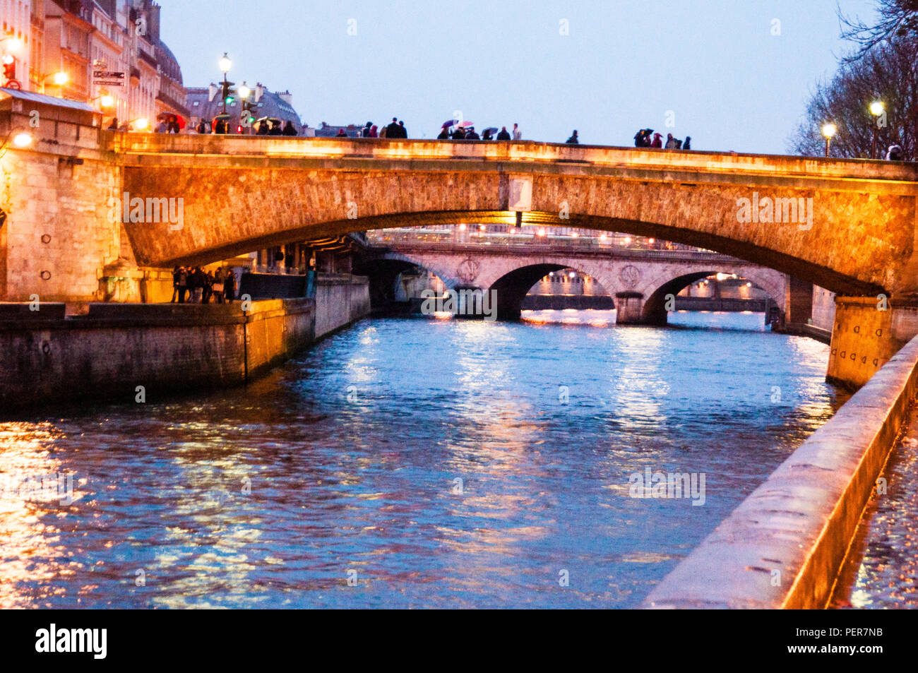Petit Pont Bridge in Paris on the Seine River, France Stock Photo - Alamy