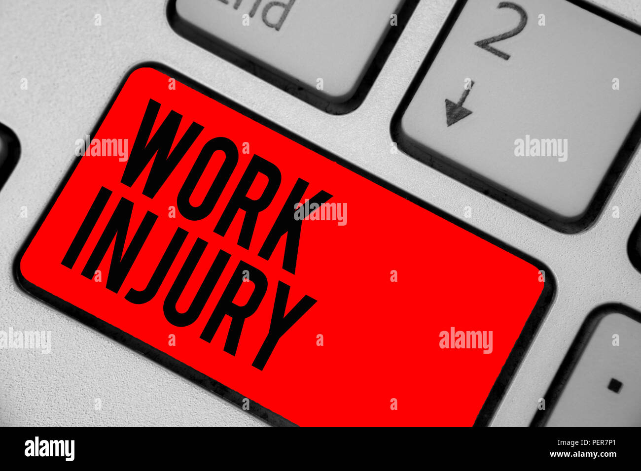 Conceptual hand writing showing Work Injury. Business photo text ...