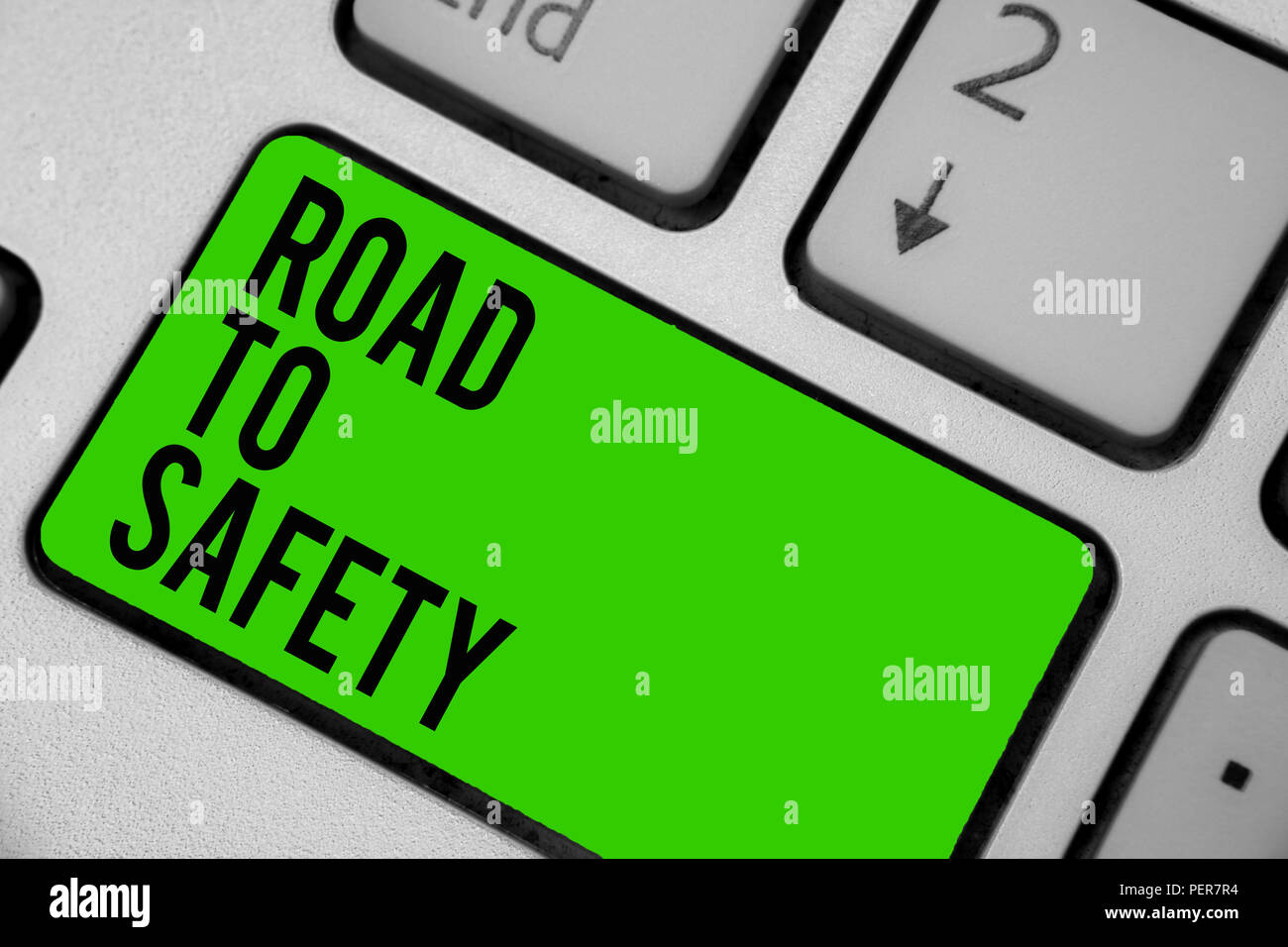 Writing note showing Road To Safety. Business photo showcasing Secure ...