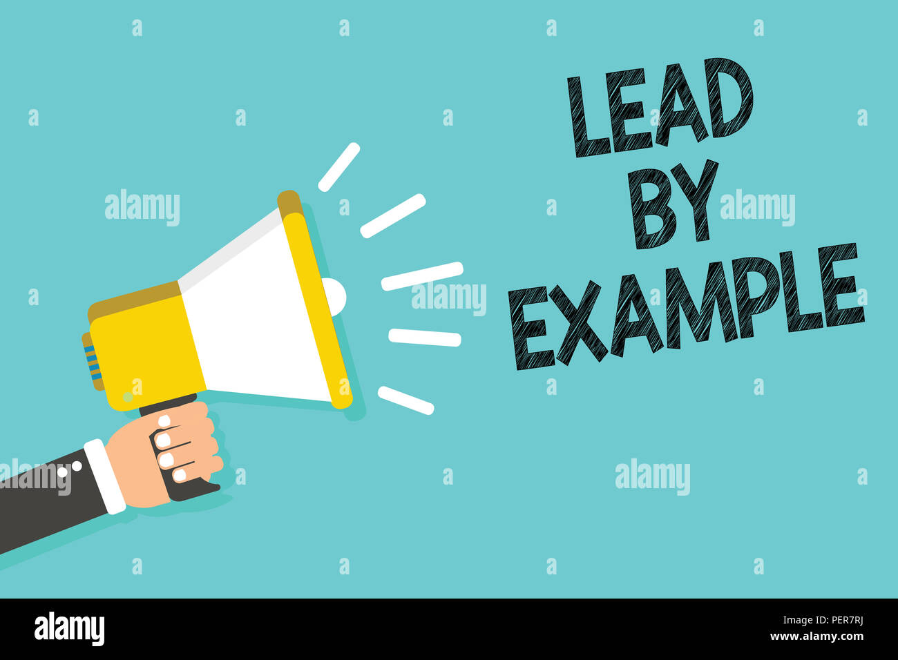 Writing note showing Lead By Example. Business photo showcasing Be a ...