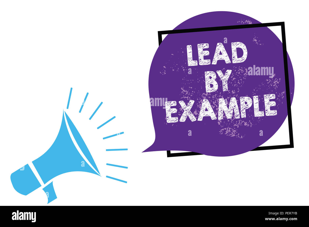 Conceptual hand writing showing Lead By Example. Business photo text Be ...