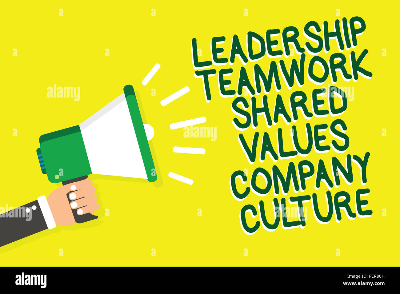 Writing note showing Leadership Teamwork Shared Values Company Culture ...