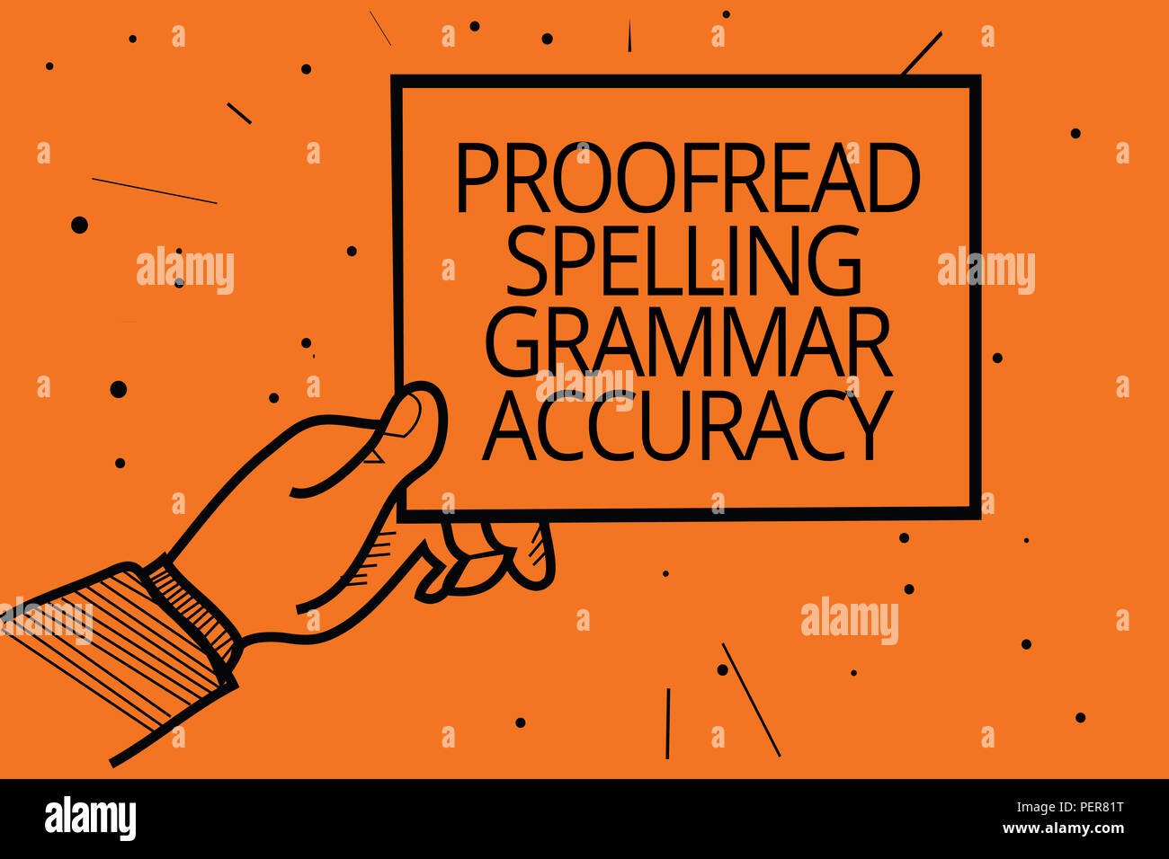 Writing note showing Proofread Spelling Grammar Accuracy. Business ...