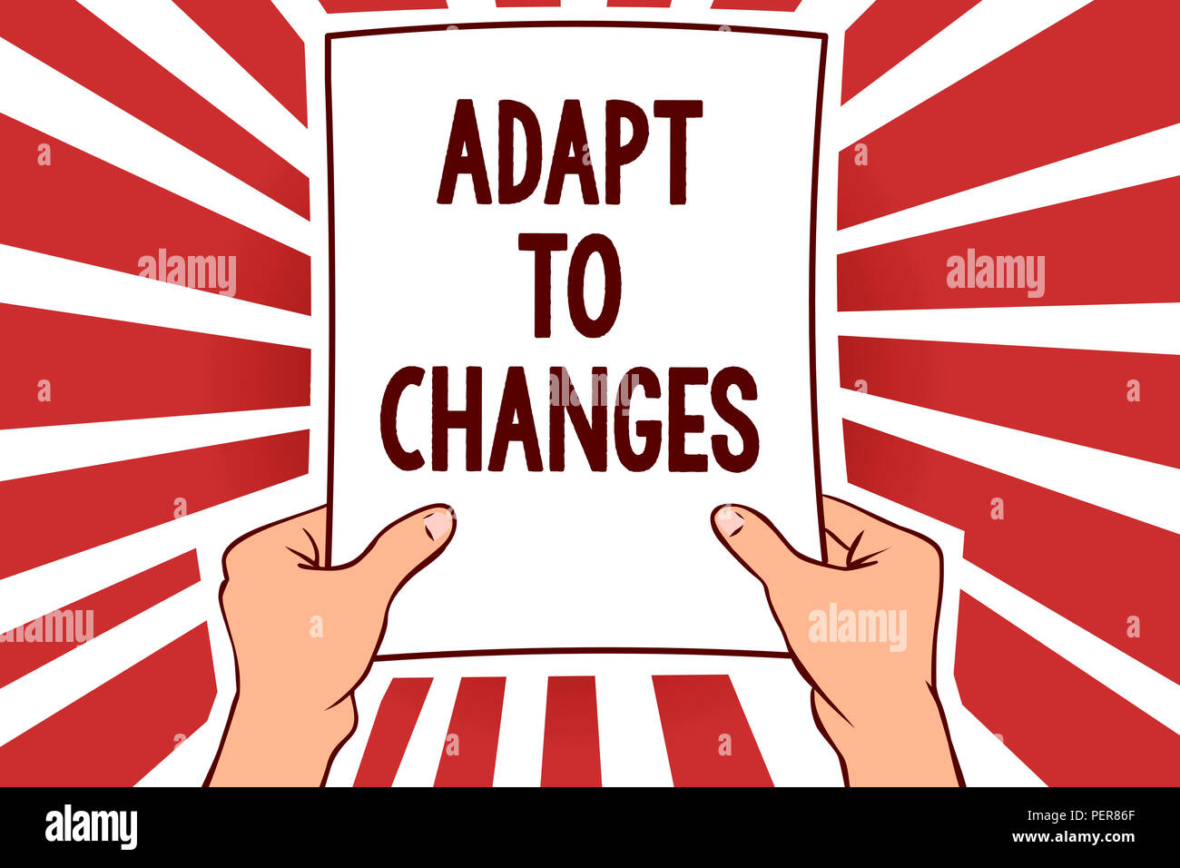 Handwriting text writing Adapt To Changes. Concept meaning Embrace new opportunities Growth ...